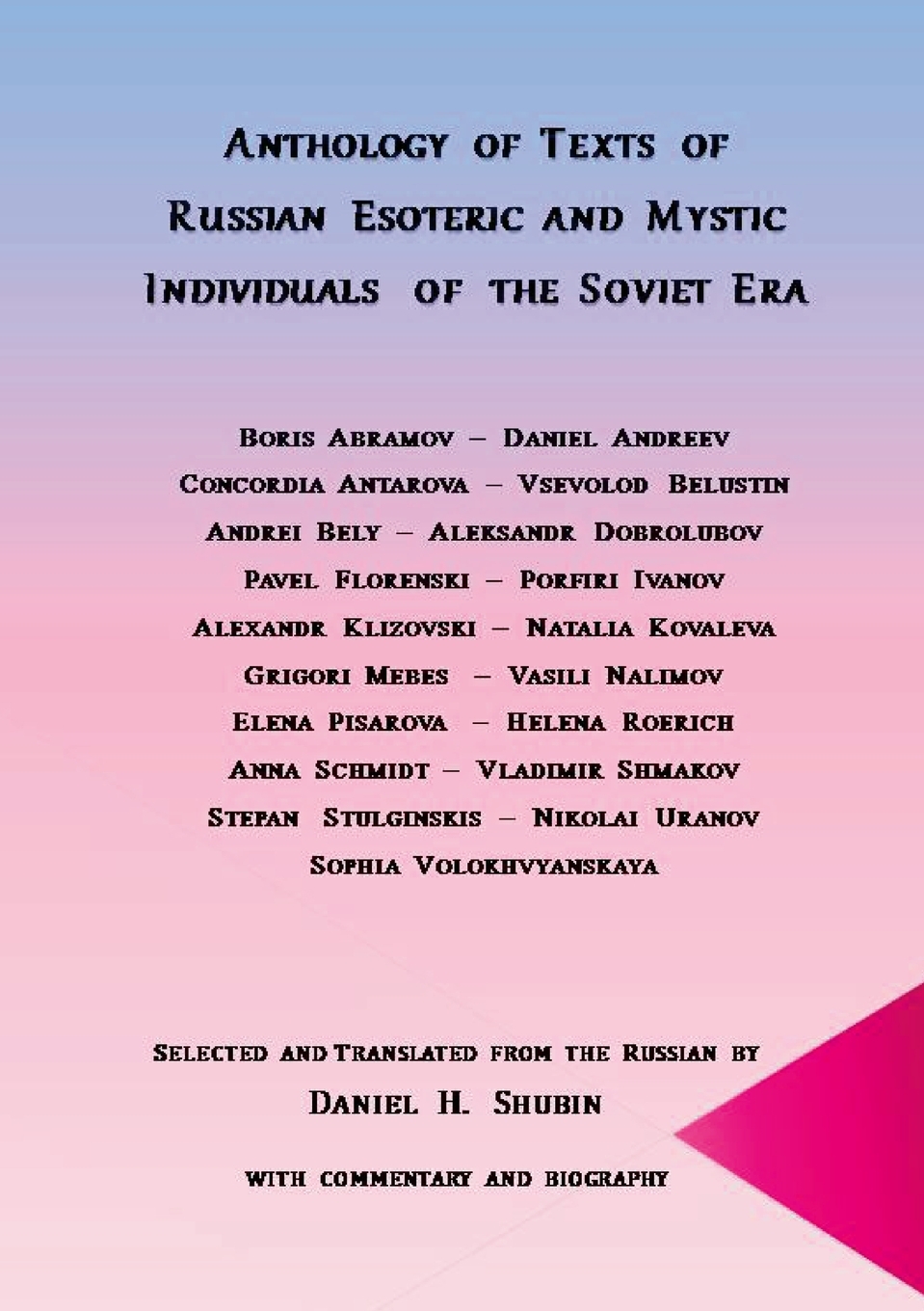 Buy Anthology of Texts of Russian Esoteric and Mystic Individuals of the Soviet Era